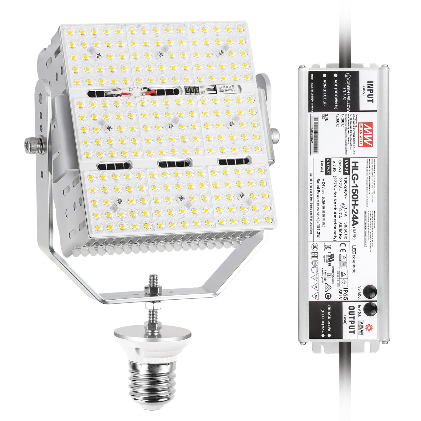 150W LED Shoebox Retrofit Kits, 5000K E39 Base, 100-277V / 200-480V ...