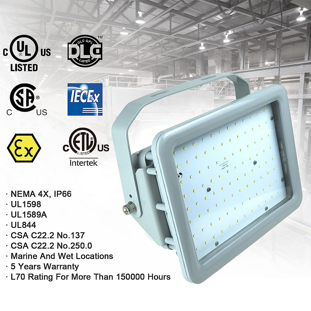 Explosion Proof LED Work Lights 80W 100W 100-277V Class I Division 2 ...