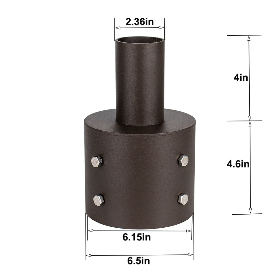 Tenon Adapter, Pole Mounting Bracket for LED Parking Lot Area Lights – Choierlight