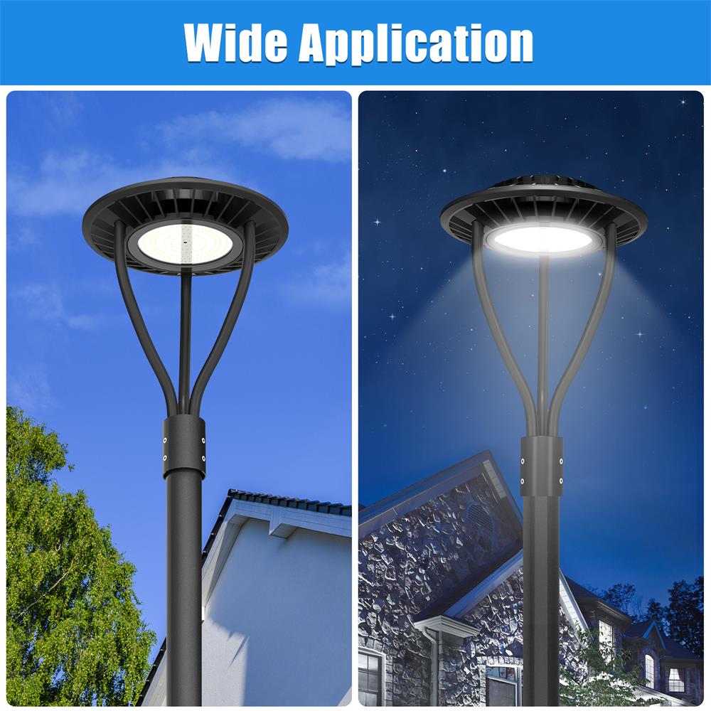 60W 80W 100W 150W 5000K LED Circular Area Post top Light with Photocell ...