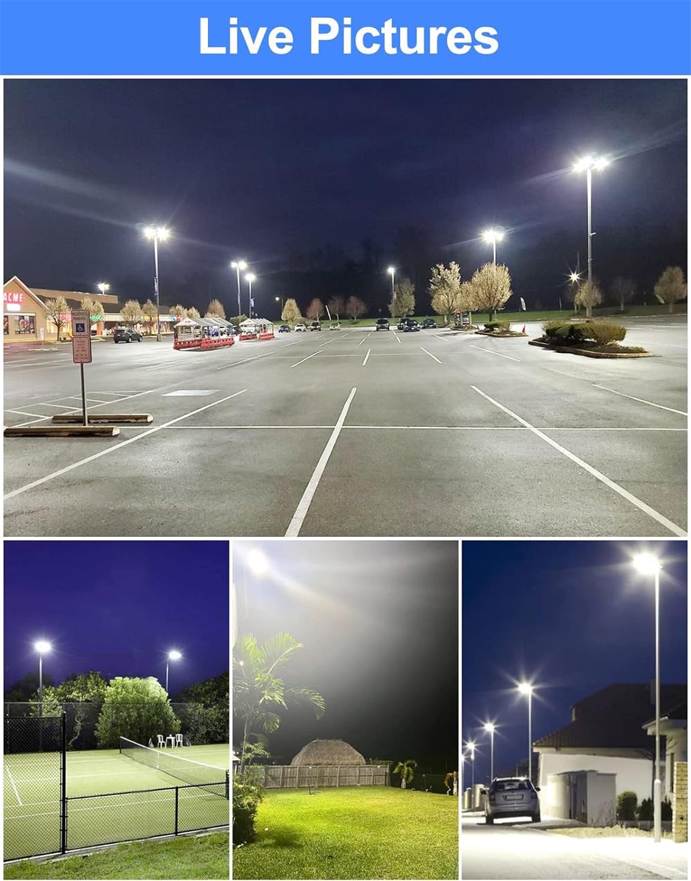 Outdoor LED Parking Lot Lights with Photocell 240W 150LM/W 5000K ...