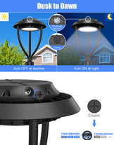 LED Circular Post top Light with Photocell 60W 80W 100W 150W 3CCT ...