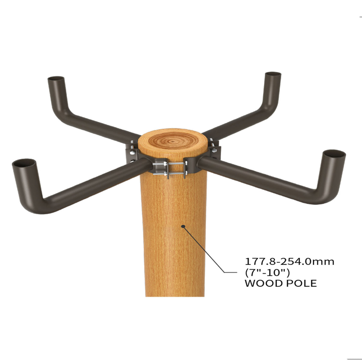 Steel Wrap Around Brackets for 7-10 inch Wood or Concrete Poles ...