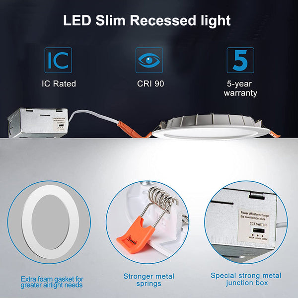 4in 6in 9W 12W 3000K/4000K/5000K LED Recessed Ceiling Light – Choierlight