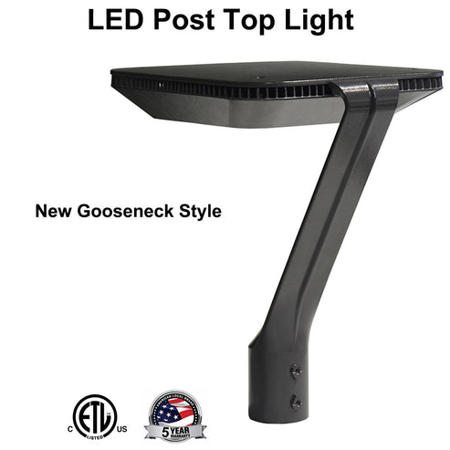 LED Gooseneck Post Top Light Fixture 35W 50W 100W 5000K Daylight IP65 ...