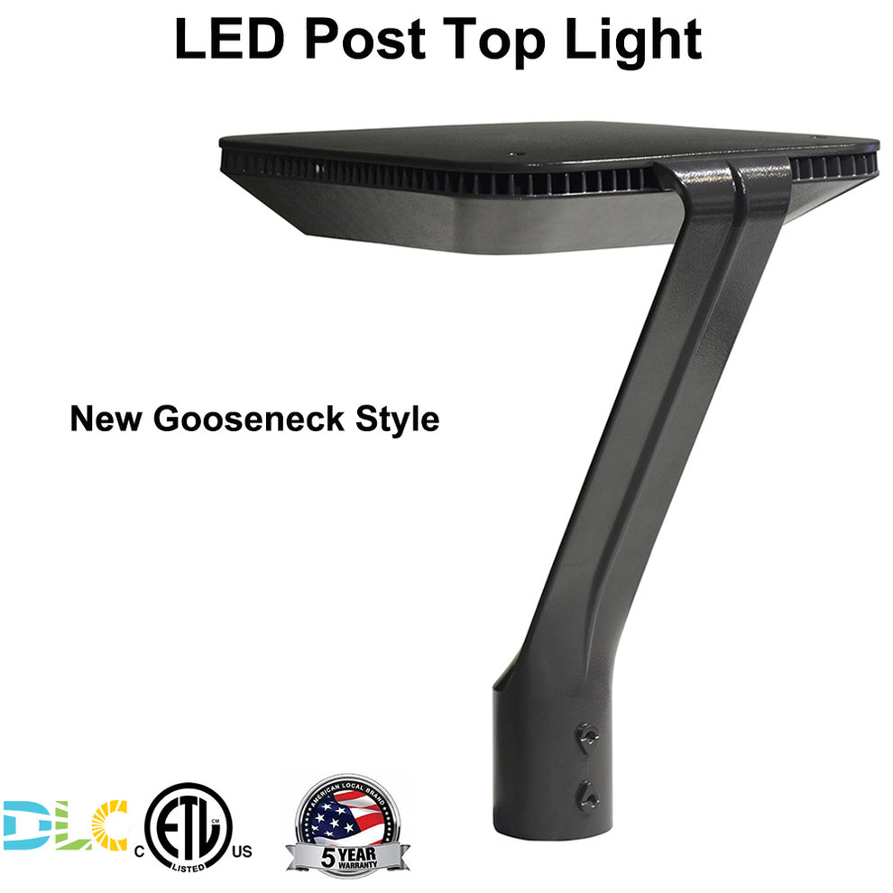LED Gooseneck Post Top Light Fixture 35W 50W 100W 5000K Daylight IP65 ...