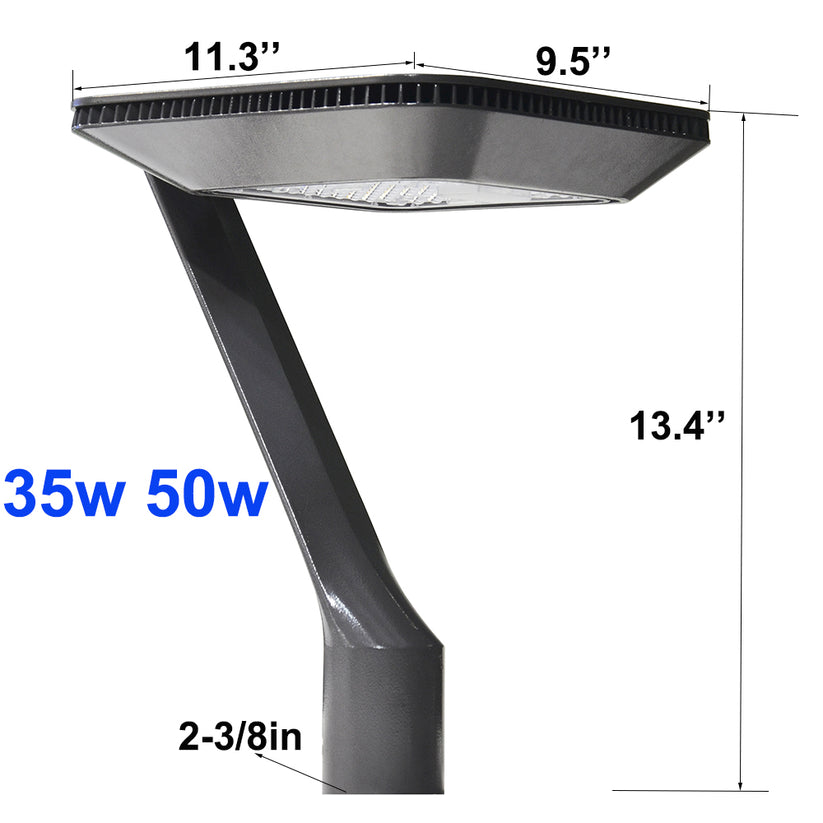 LED Gooseneck Post Top Light Fixture 35W 50W 100W 5000K Daylight IP65 ...